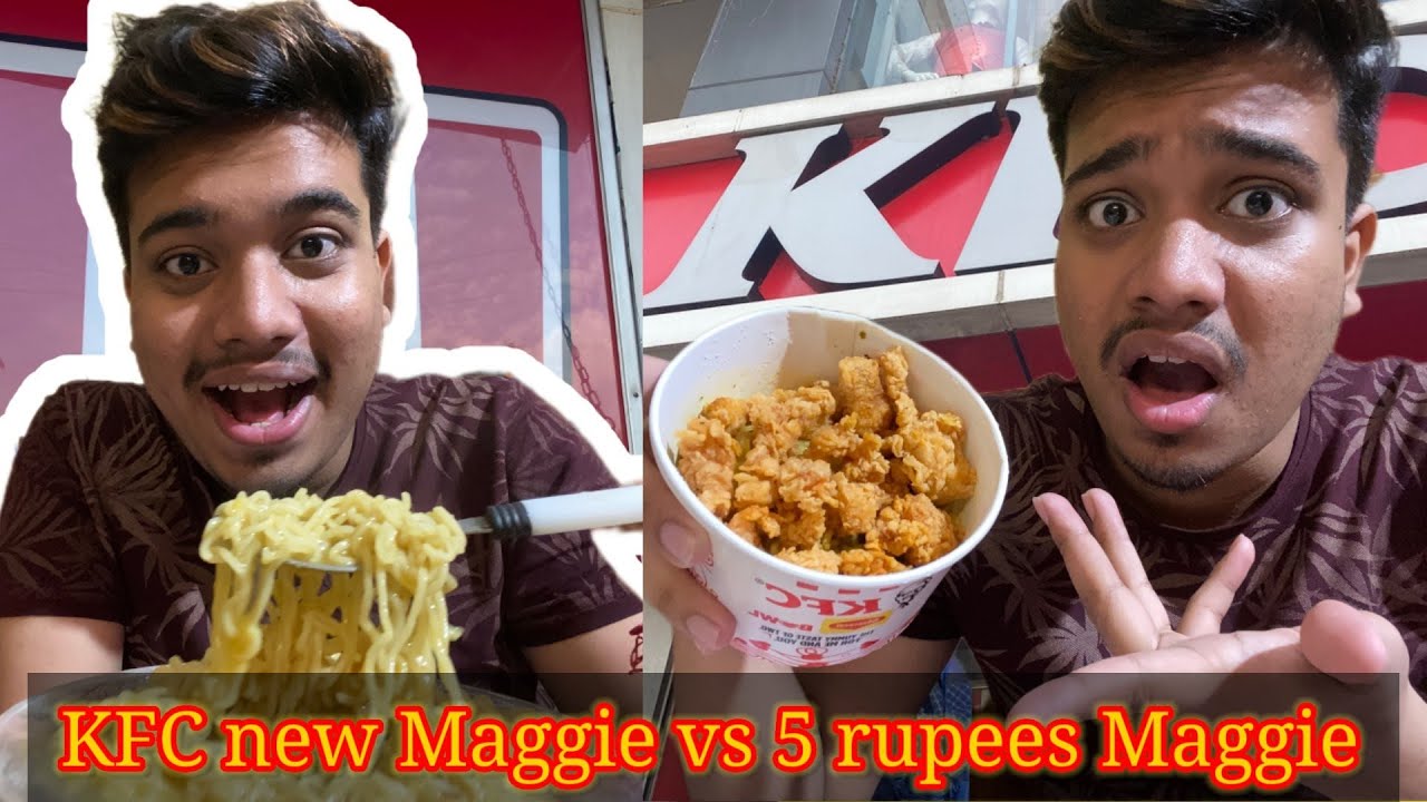 KFC New Maggi Bowl Review 🍜 | Honest review| KFC chicken popcorn maggi ...