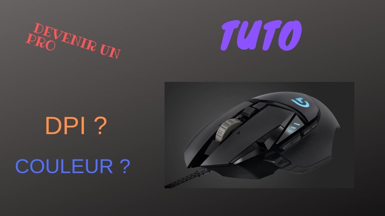 Comment programmer le dpi et les couleurs de la logitech g502 - YouTube