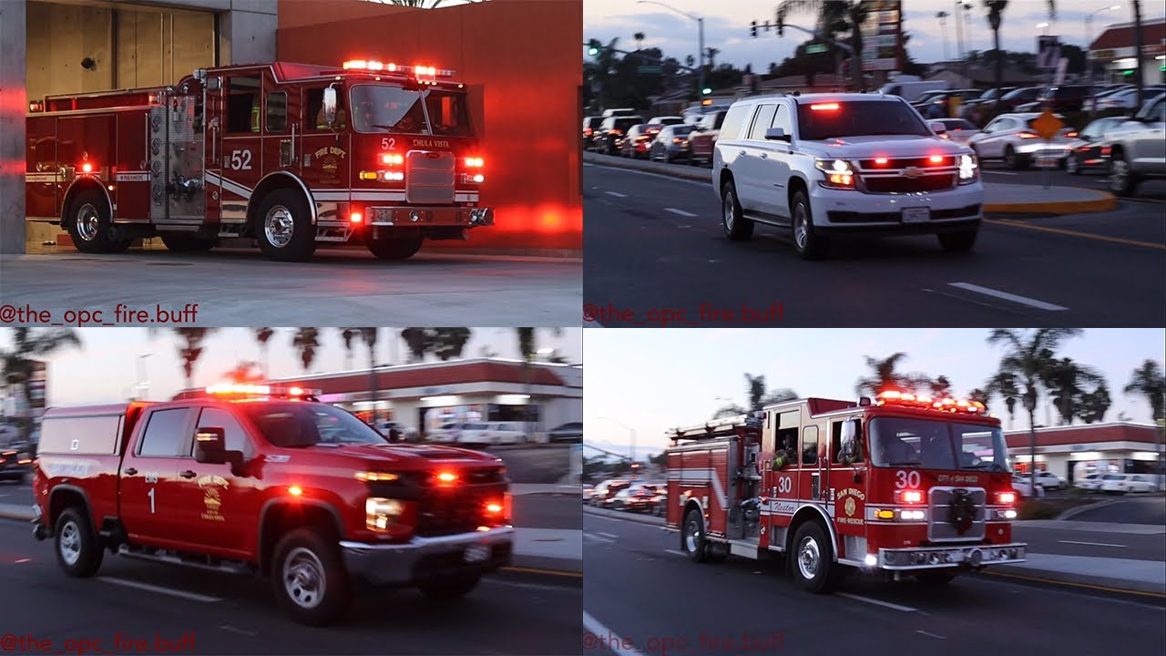 Structure fire response (Chula Vista) - YouTube