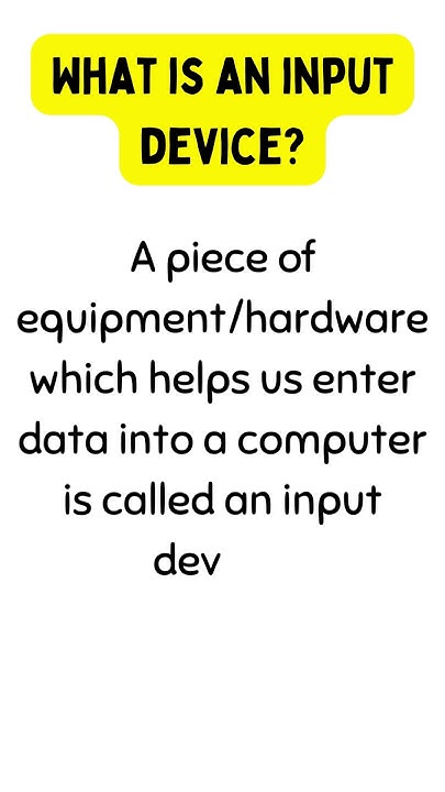 What Is An Input Device Definition Of Input Device Definition Shorts Computer Youtube