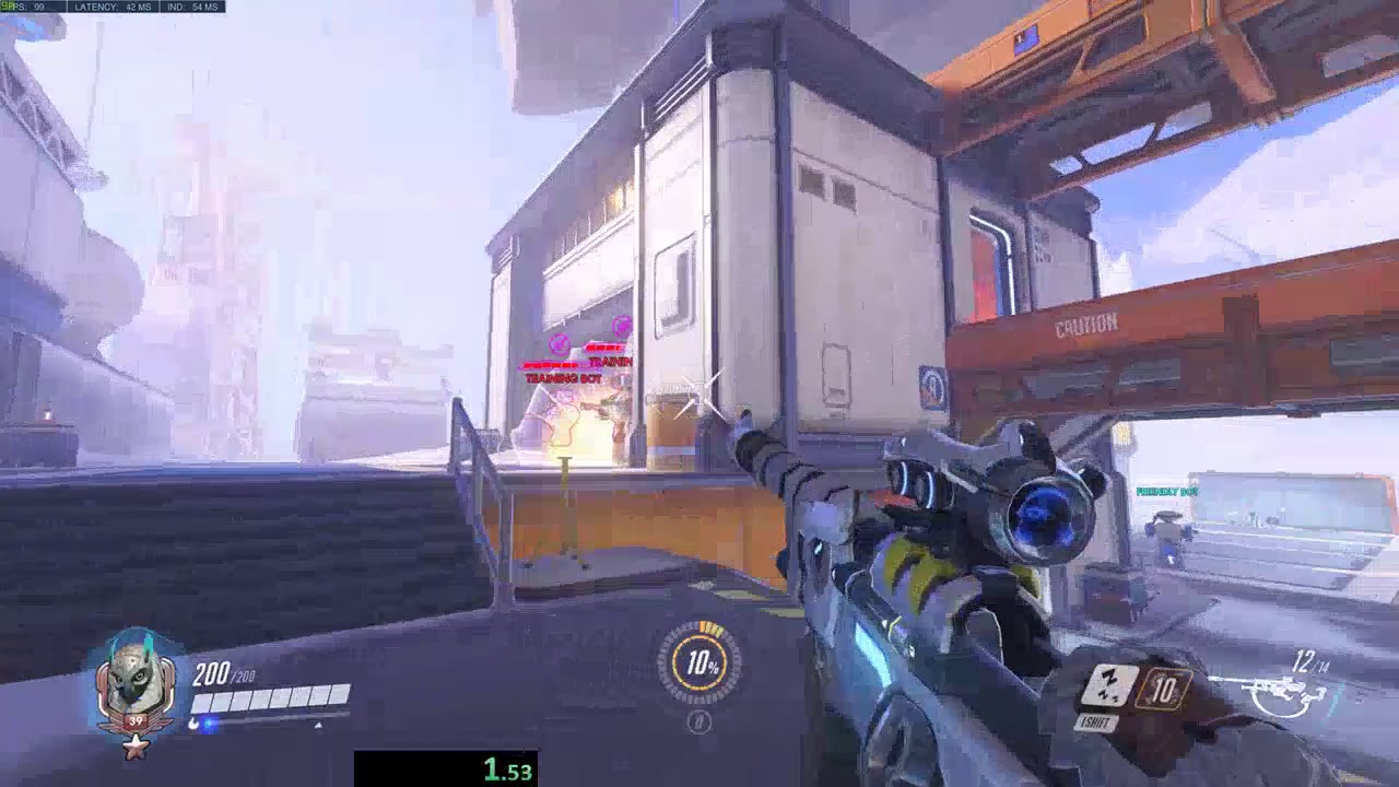 Overwatch Practice Range: Ana - 22.730 (Current WR) - YouTube