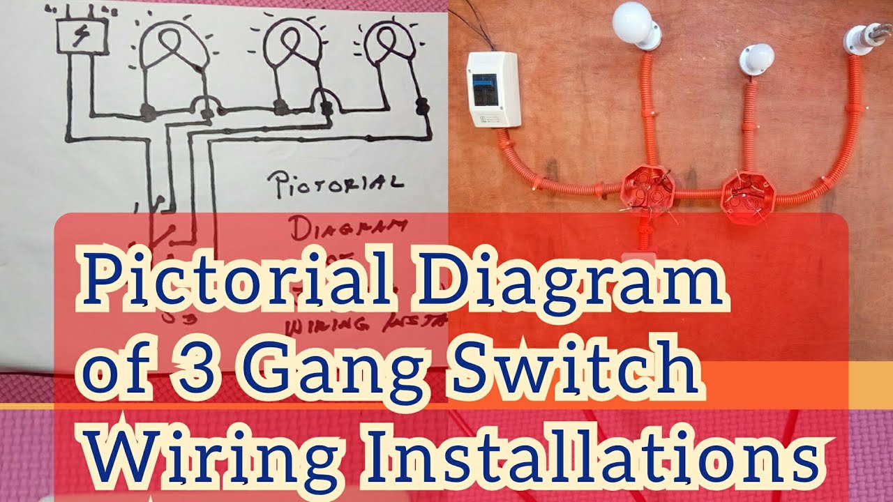 3 Gang Switch Diagram Wiring installations [ Actual Drawing ...