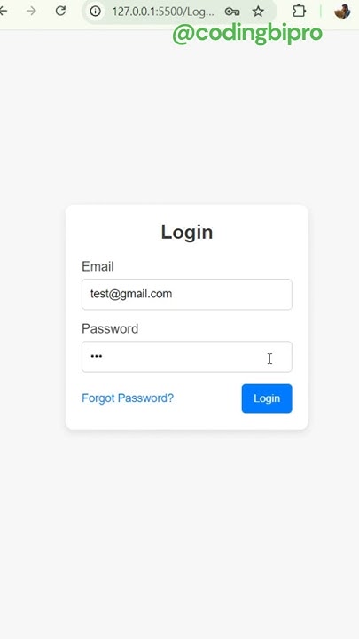 Login Form Html Css Codingbipro Youtube