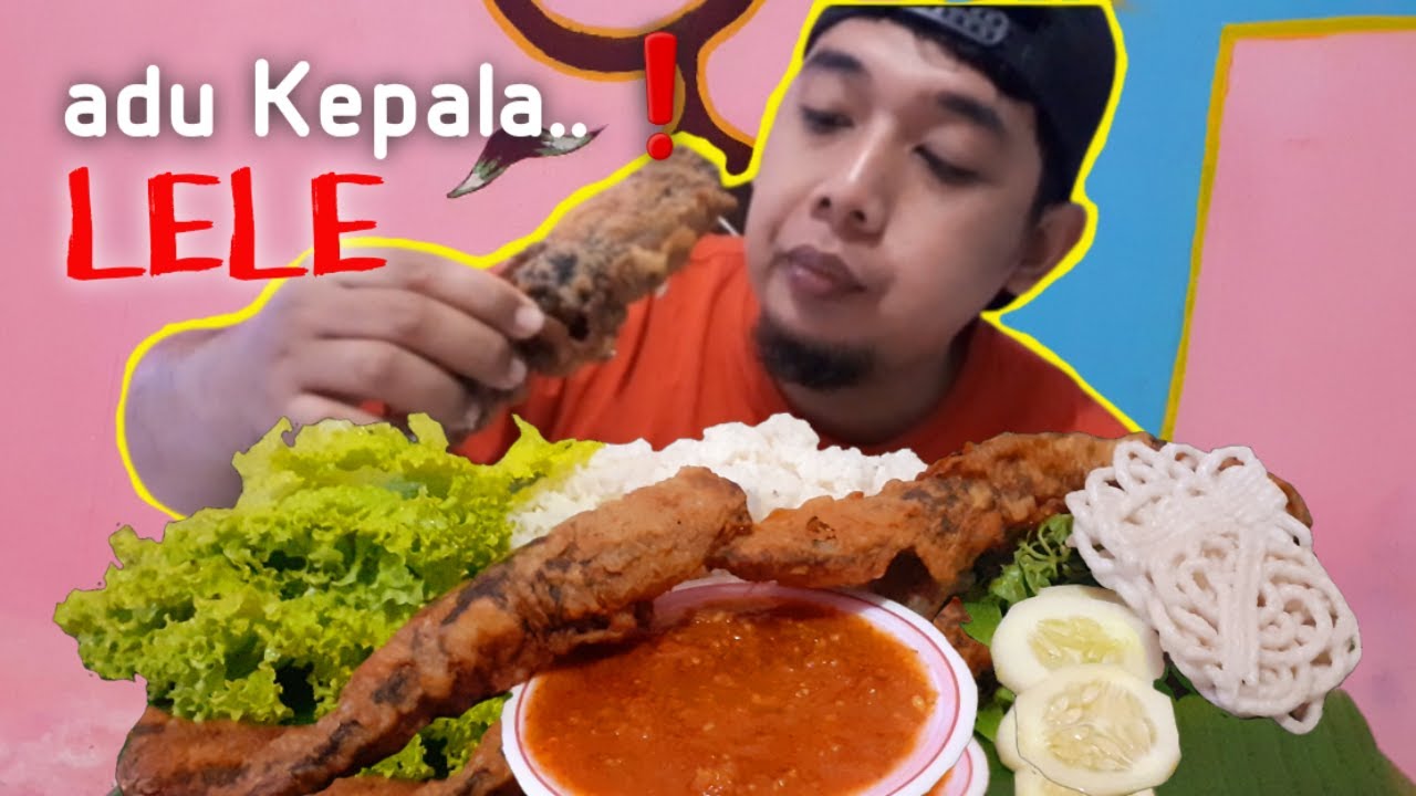 MUKBANG PECEL LELE, SAMBAL LALAPAN SELADA | KEMANGI | TIMUN | KERUPUK - YouTube