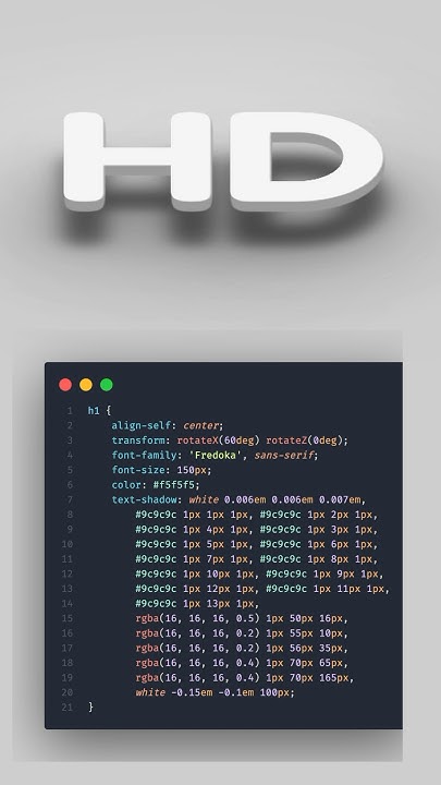 Css 3d Text Effect Css Tricks Youtube