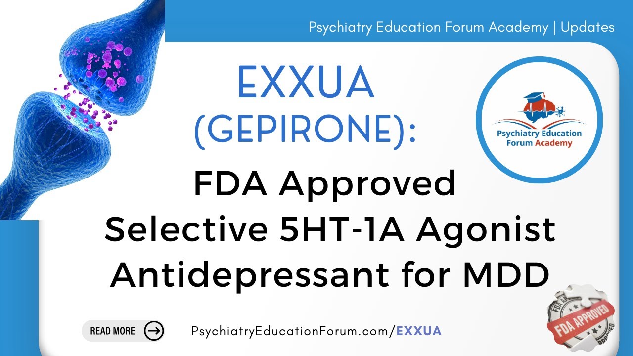 Gepirone (Exxua): New Antidepressant FDA Approved for MDD - YouTube