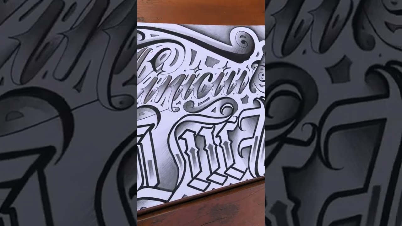 LETRAS SOMBREADAS TATTOO LETTERING #letteringbrasil #caligrafia # ...