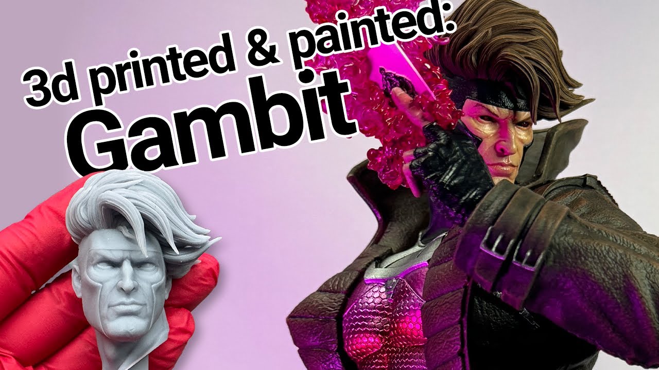 How I 3D Printed & Painted Gambit from X-Men! - YouTube