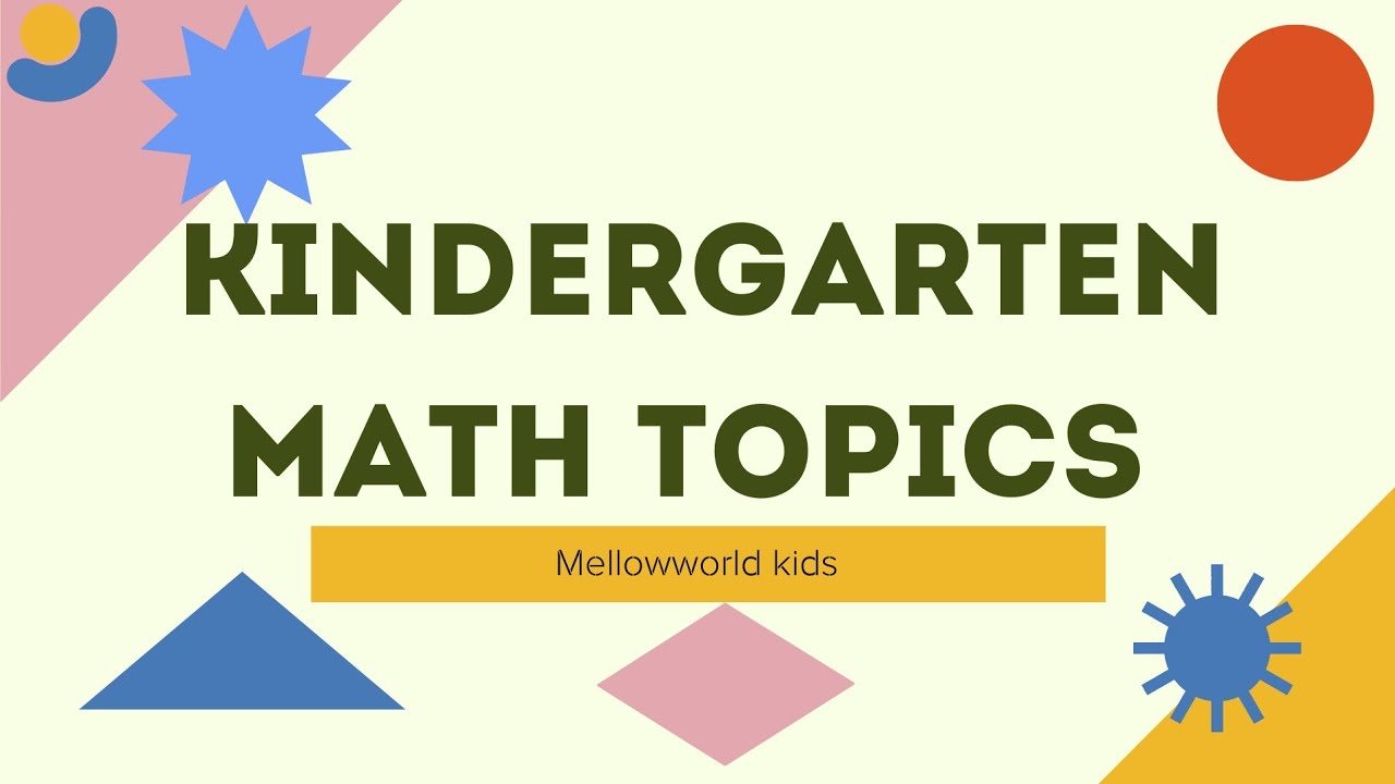 Kindergarten math topics - numeracy skills for KG kid. - YouTube