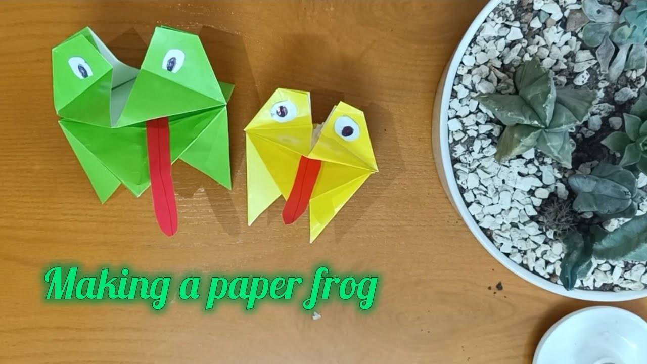 Making a paper frog - YouTube