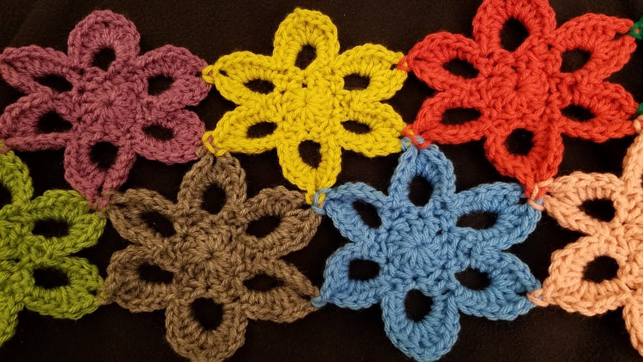 Crocheted Flower Motif Tutorial! - YouTube
