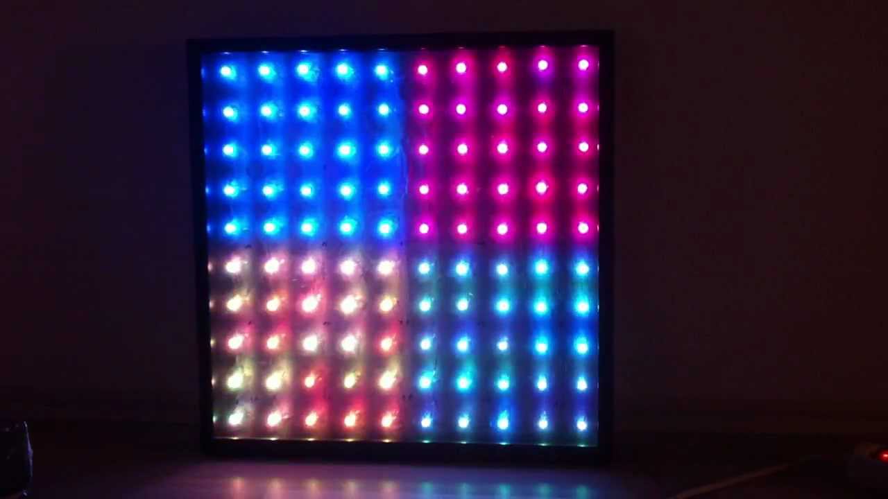 RGB LED matrix - Controlled via Bluetooth - Video 3 - YouTube