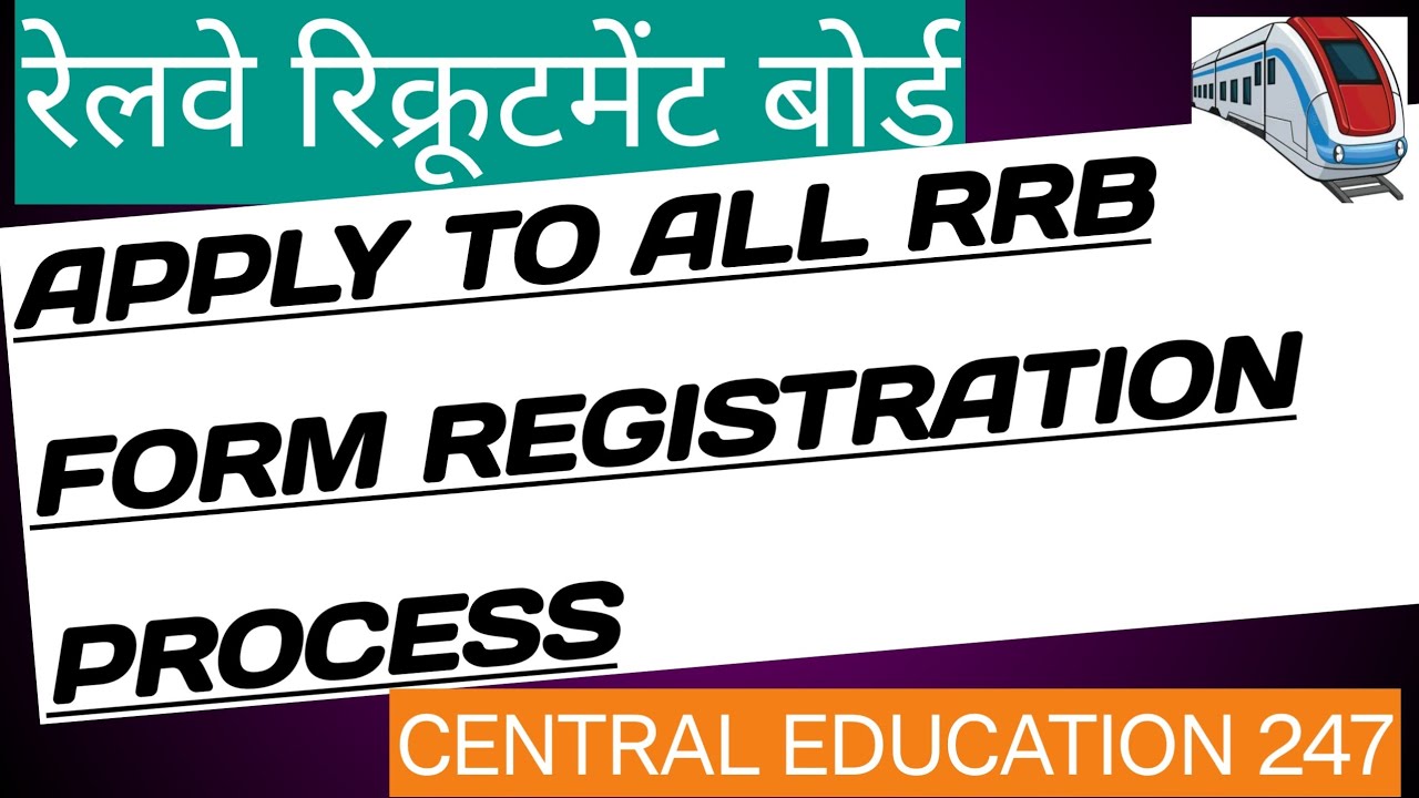Apply to all RRB form 2024 REGISTRATION PROCESS - YouTube