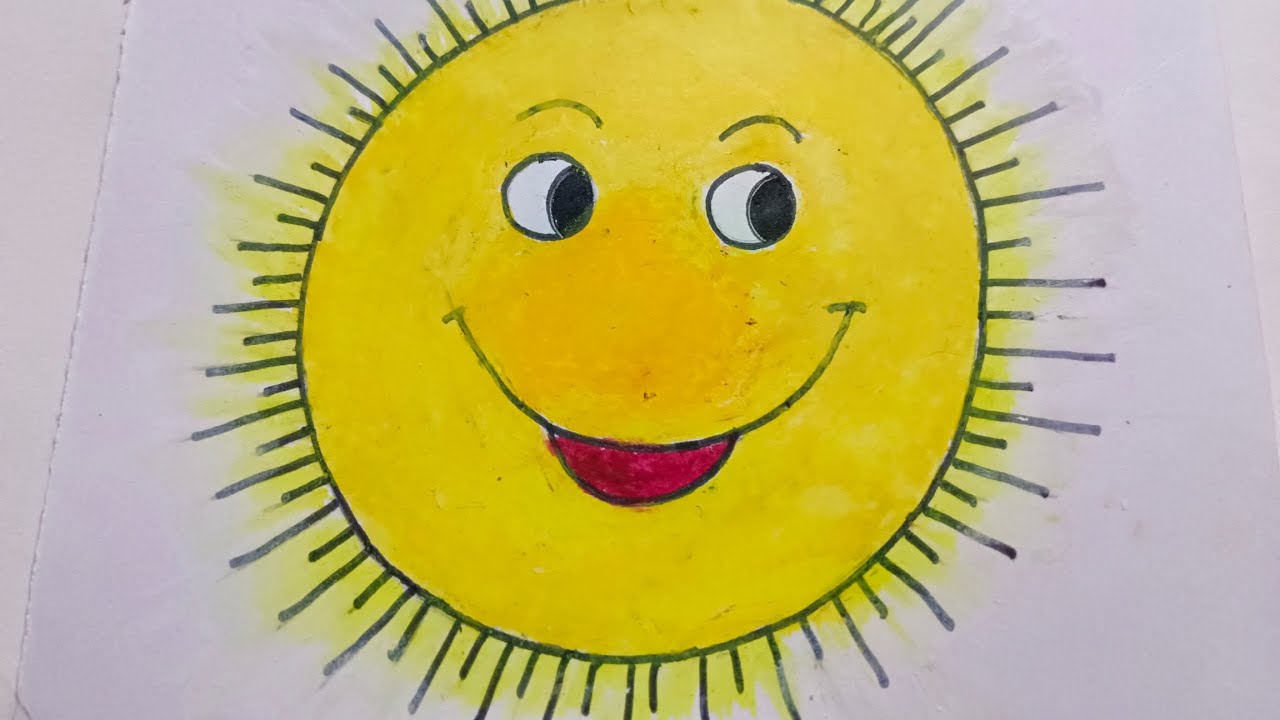 How to draw sun step by step l Very easy dot line drawing for children ...