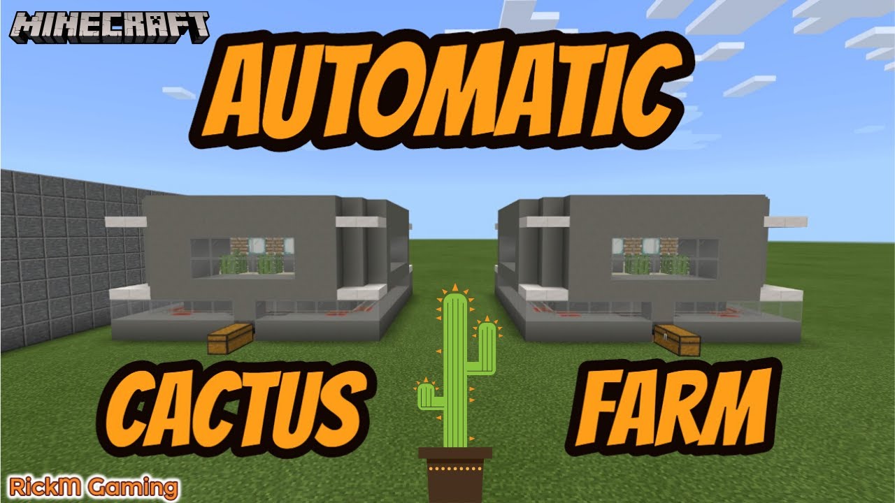 Minecraft: Automatic Cactus Farm Tutorial - YouTube
