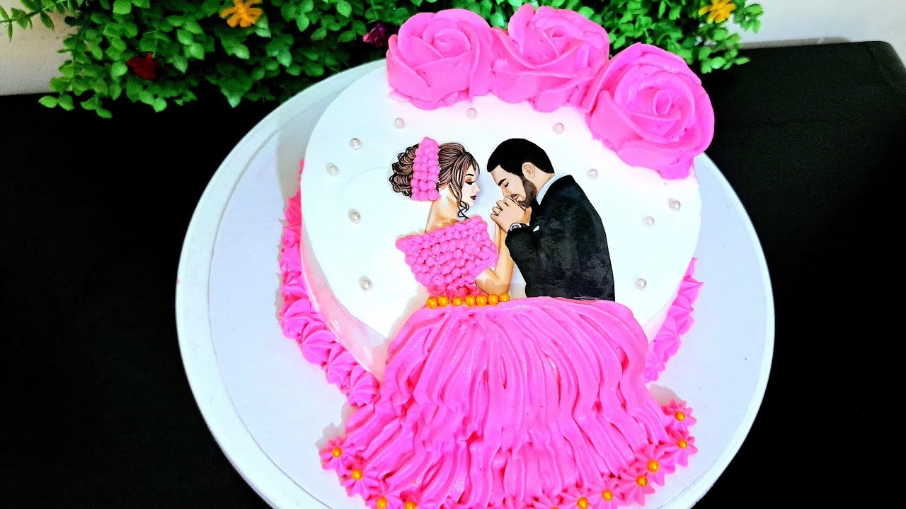 Couple Theme Cake Design, Valentine's Day Cake, ভালোবাসা দিবসের কেক ...