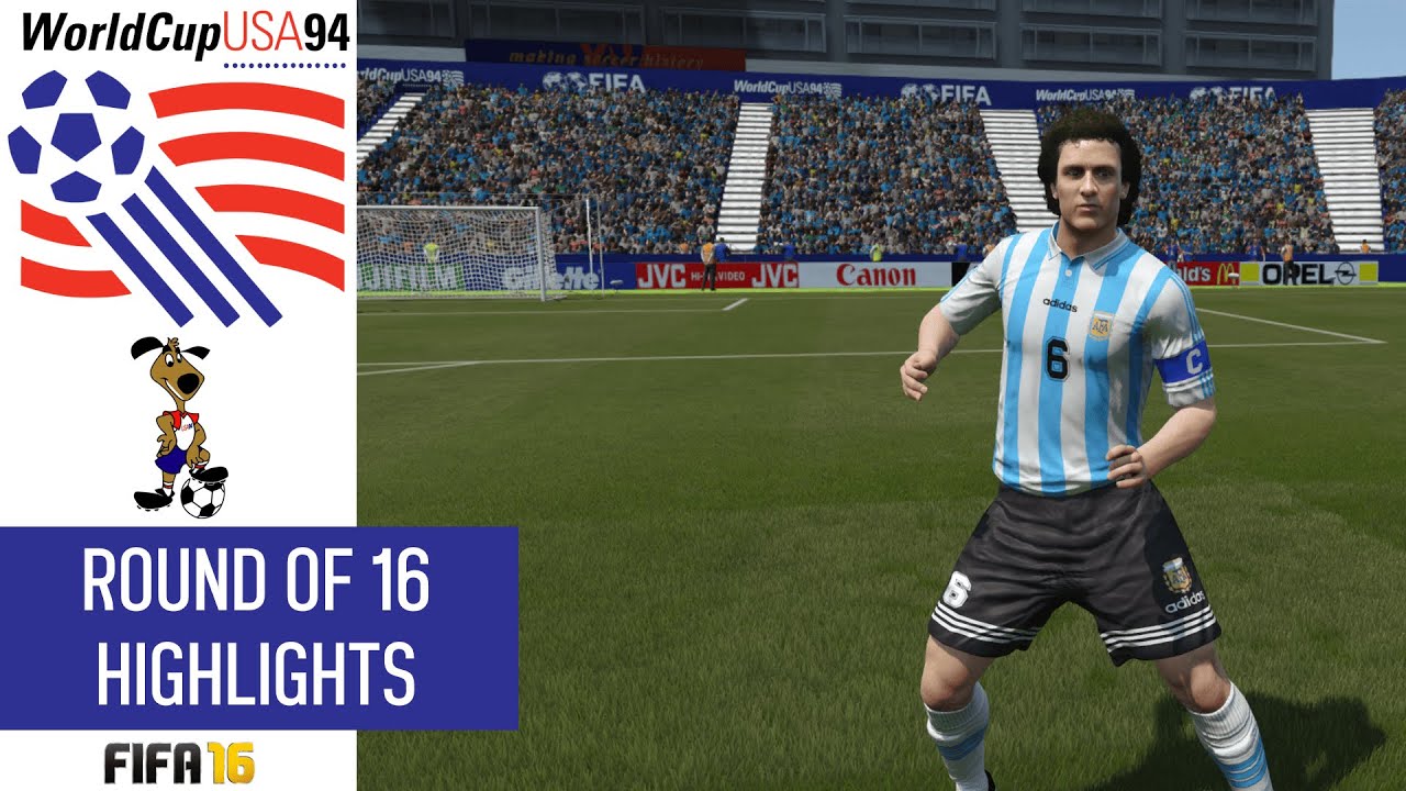 1994 World Cup SIM - Round of 16 Highlights - YouTube