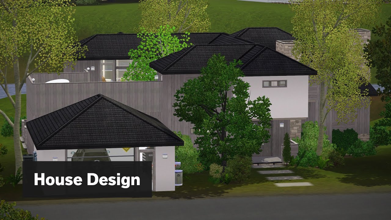 Modern Family House with a Courtyard • The Sims 3 House Design [Speed ...