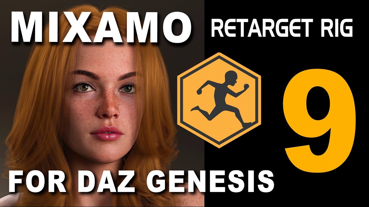DAZ STUDIO ANIMATIONS | GENESIS 9 MIXAMO RETARGET RIG - YouTube