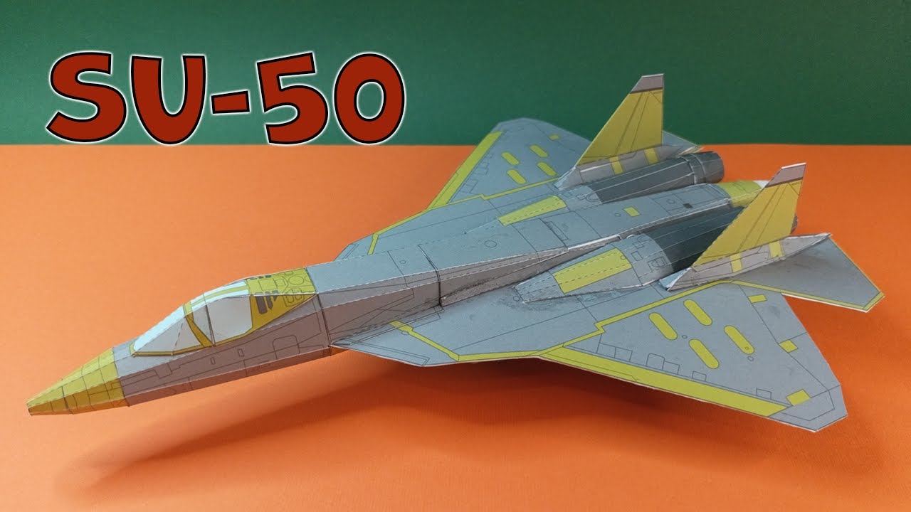 Sukhoi Su-50 (T-50) Paper Model | How to Make a Paper Airplane Model ...