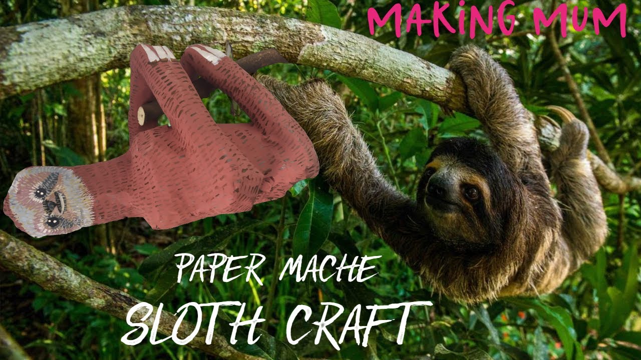 HOW TO MAKE A PAPER MACHE SLOTH | PAPER MACHE ANIMALS | ANIMAL CRAFTS ...