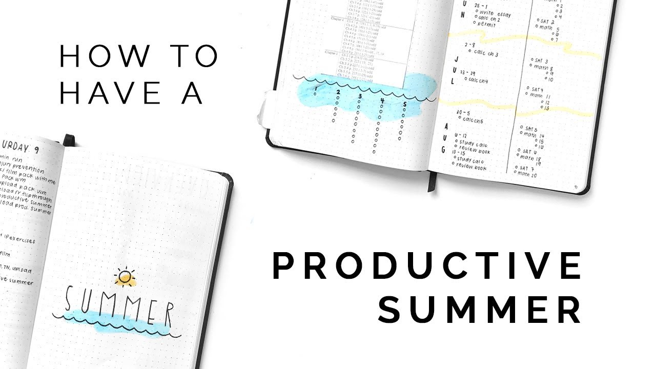 how to have a productive summer 🌻 - YouTube