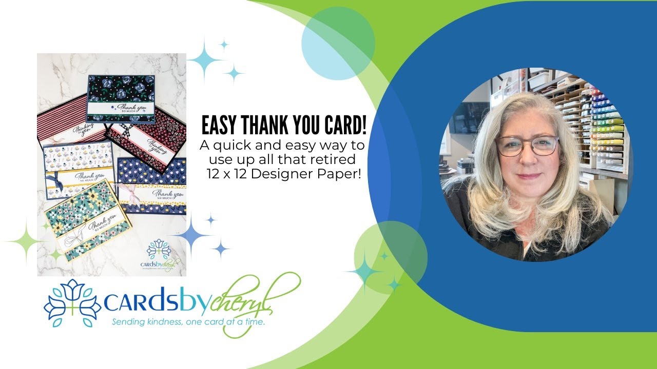 The EASIEST card using pretty designer paper. - YouTube