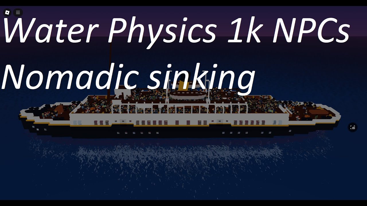 Water Physics Nomadic Sinking with 1,000 NPCs - YouTube