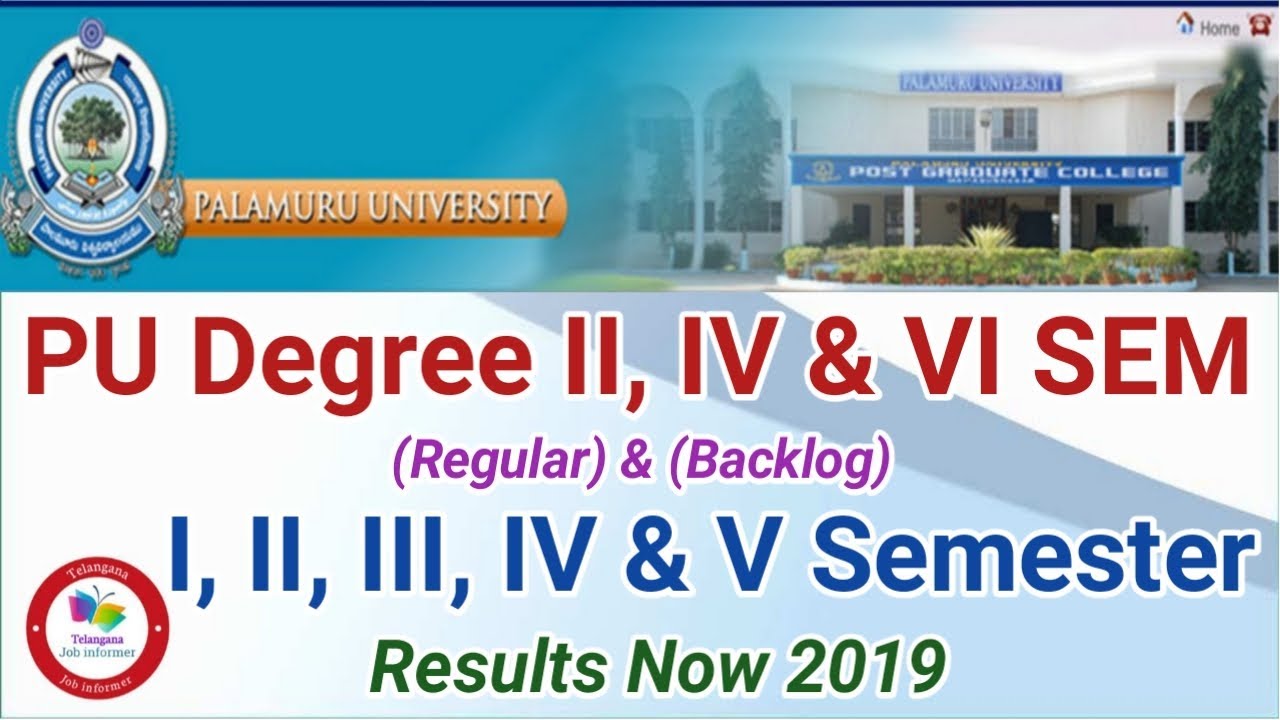 PU Degree II, IV & VI Sem (Regular) & (Backlog) I, II, III, IV & V Sem ...