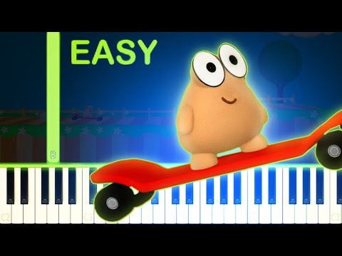 Cliff Jump Song | POU 3D - EASY Piano Tutorial - YouTube