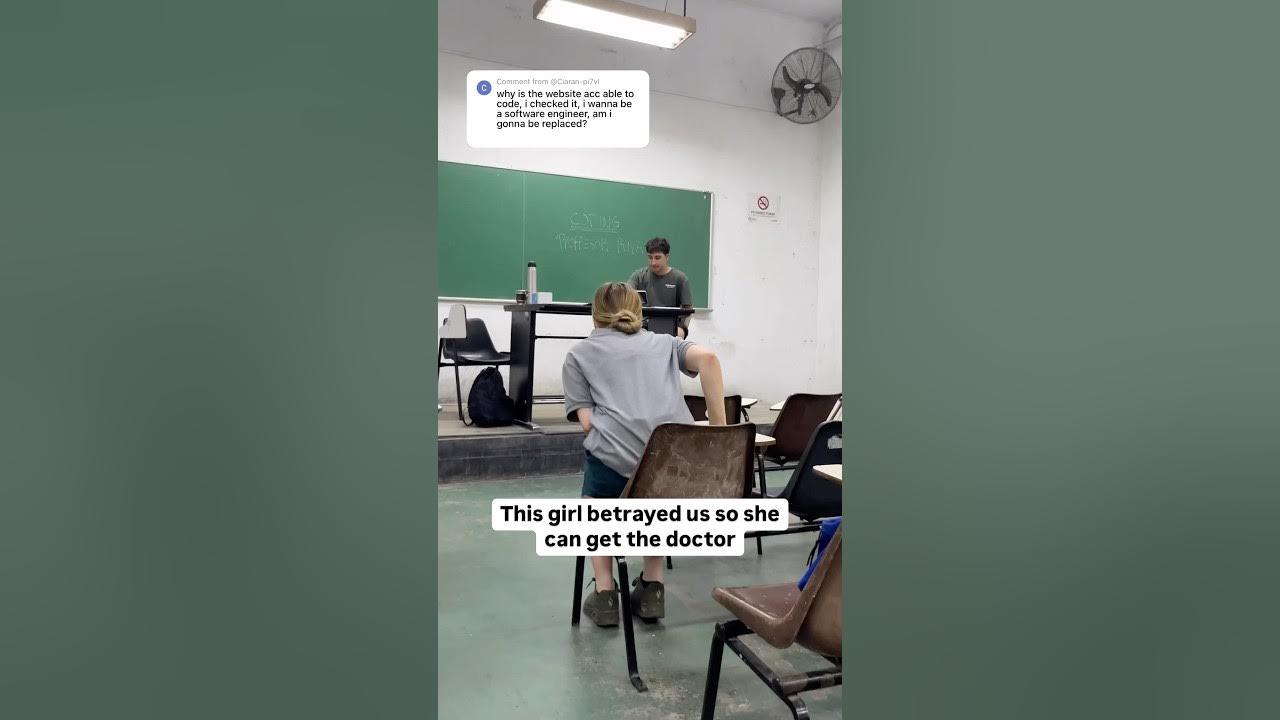 She flirted with the coding teacher 😱 #flirting #college #crush #professor #coder #programming # ...