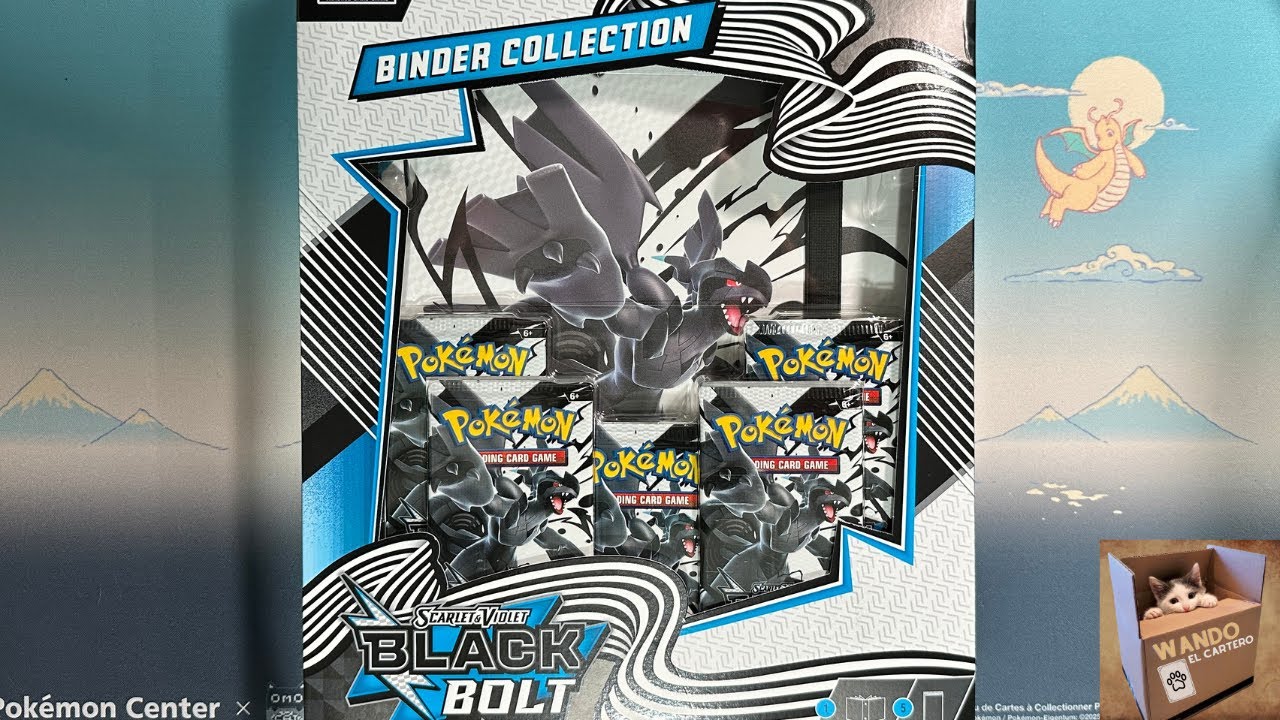 Pokémon Black Bolt Binder Collection, Ilustración rara!! apertura ...