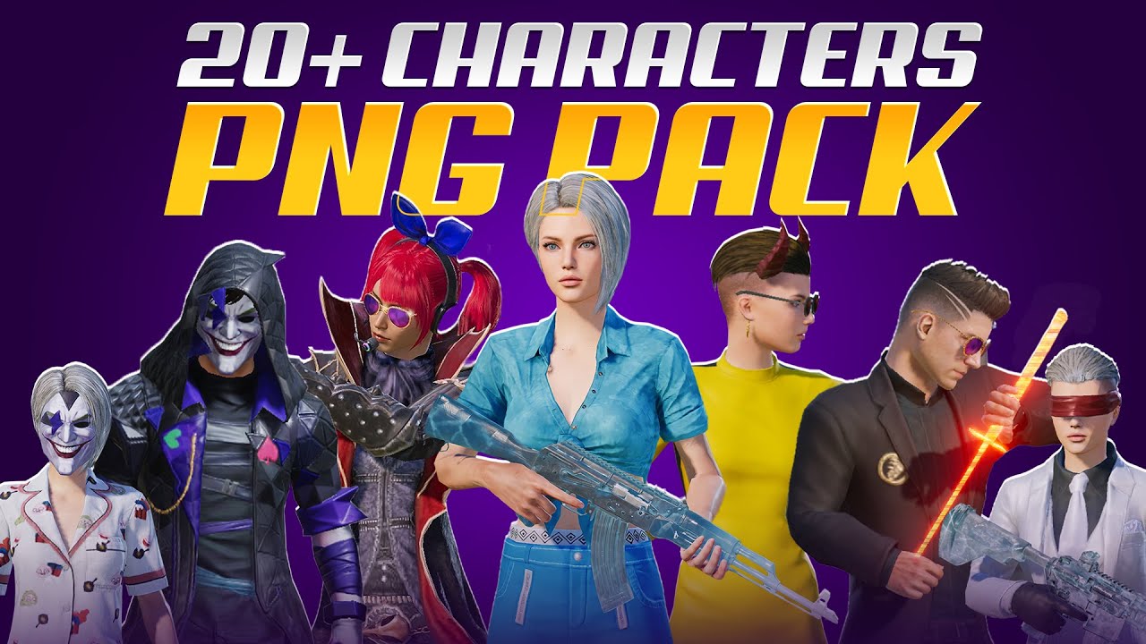 20+ Pubg/Bgmi Characters PNG Pack | PNG Charcters For Thumbnail | Star ...