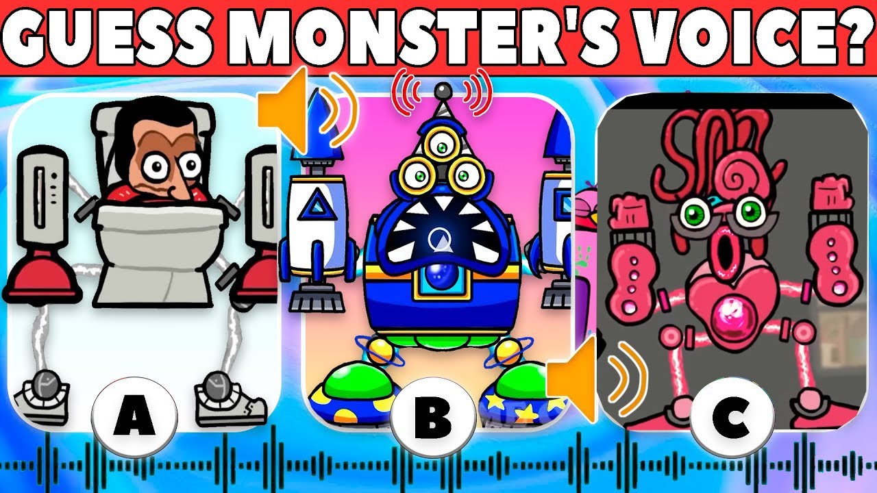 GUESS THE VOICE THE MONSTERS (Cute Wubbox, TV Woman Skibidi toilet ...