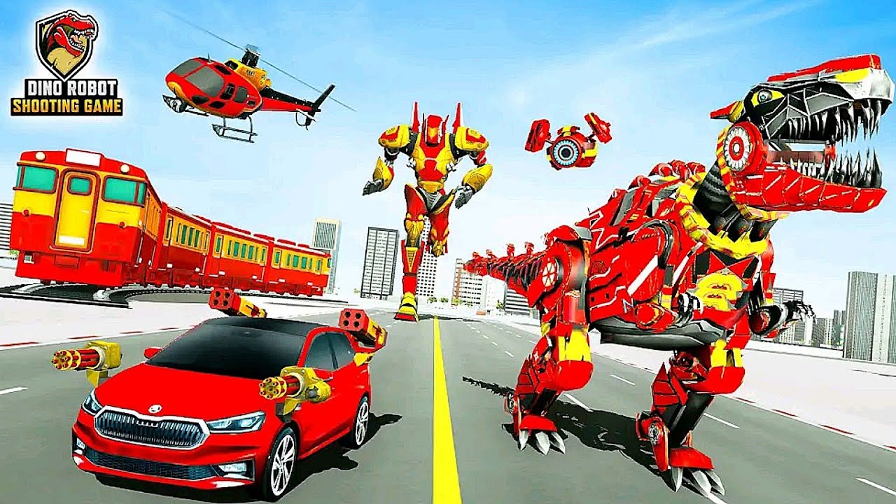 Dino Robot Car Transform War of Robot 2023 - Android iOS Gameplay - YouTube
