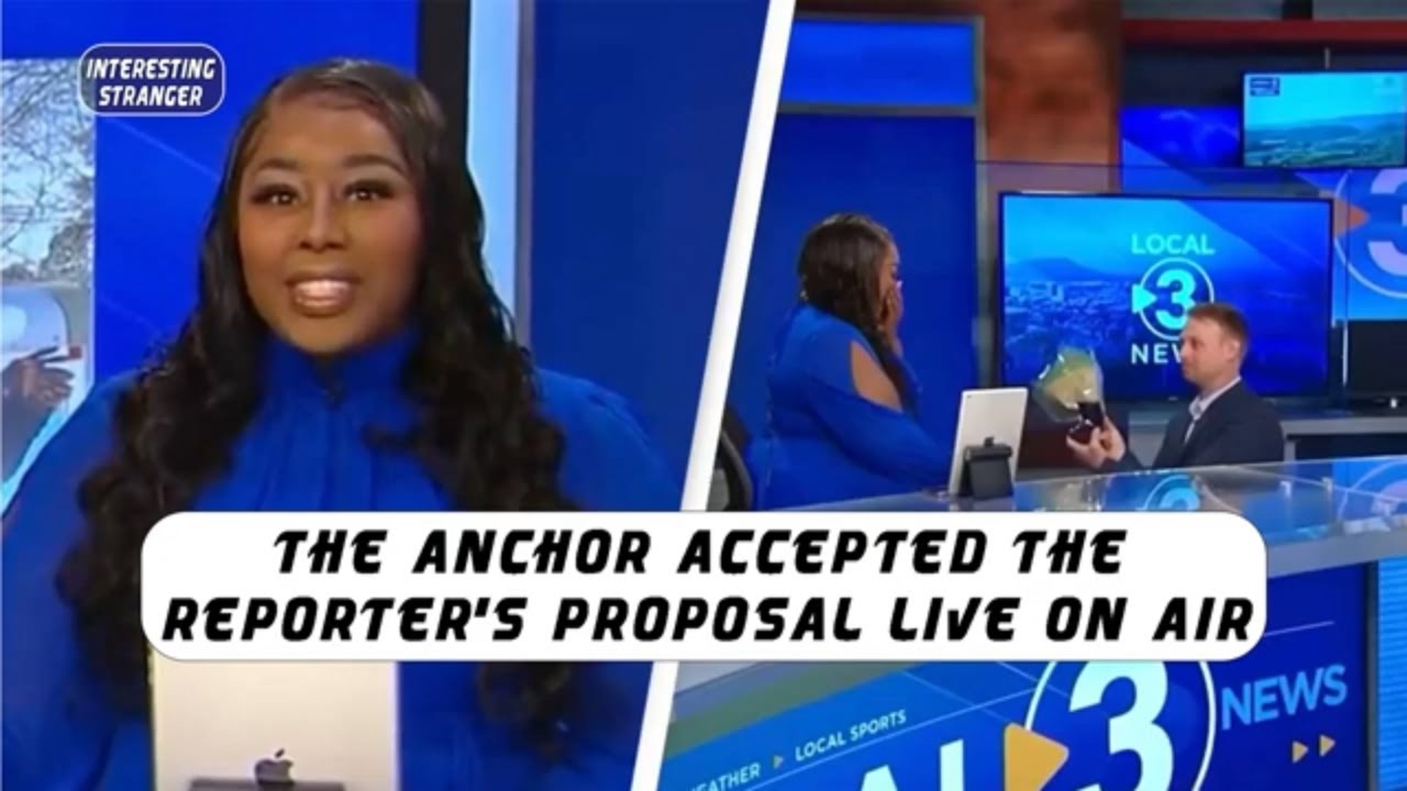 The anchor accepted the reporter's proposal live on air ...