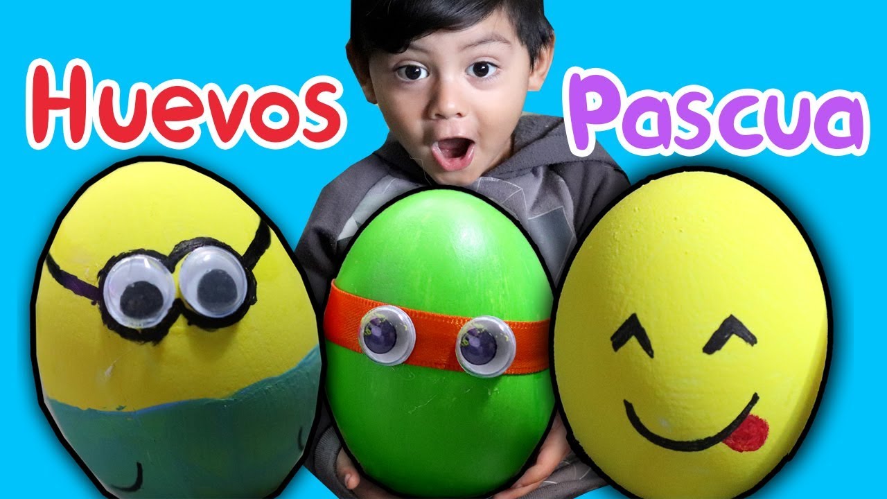 Huevos de Pascua para Niños | Minions, Tortugas Ninja y Emojis | DIY ...