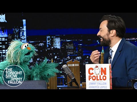 Rosita from Sesame Street Wants to Know how Jimmy's Book, Con Pollo, Ends | The Tonight Show
