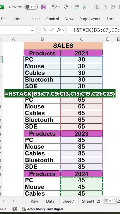 Excel HSTACK Formula – The Ultimate Shortcut! - YouTube