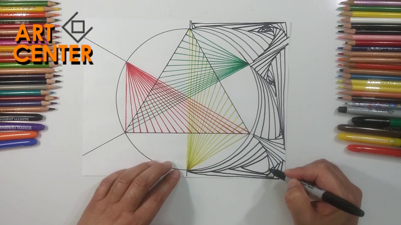 Geometry art No.17 - White ink art center. - YouTube