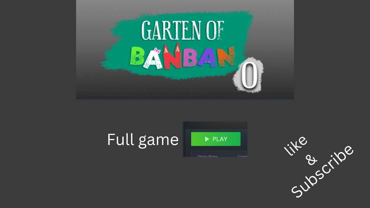 Garten of ban ban 0 full gameplay livestream - YouTube