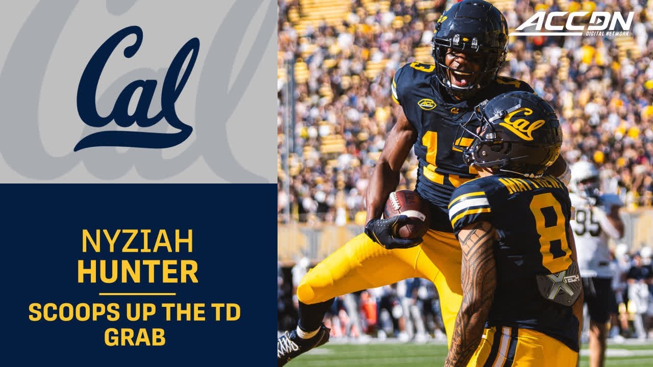 Cal's Nyziah Hunter Scoops Up The TD Catch - YouTube