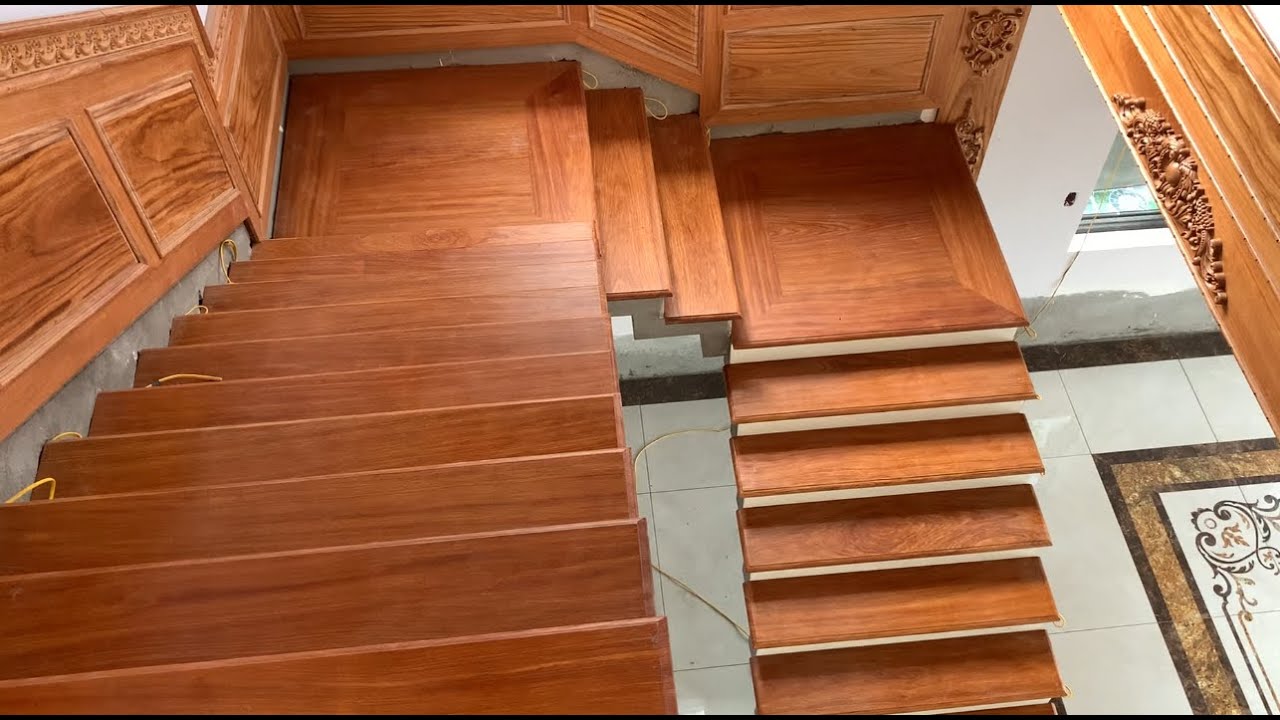 How to Build Redwood Stair Treads // Woodworkers Install Wooden Stairs ...