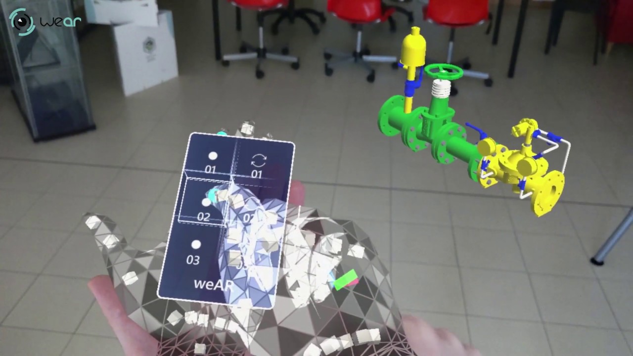Holographic menu to interact with a digital twin for Microsoft Hololens ...
