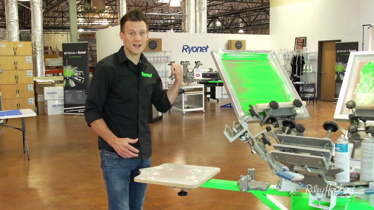 Ryan Moor Demonstrates Riley Hopkin's Screen Printing Press's Stability ...