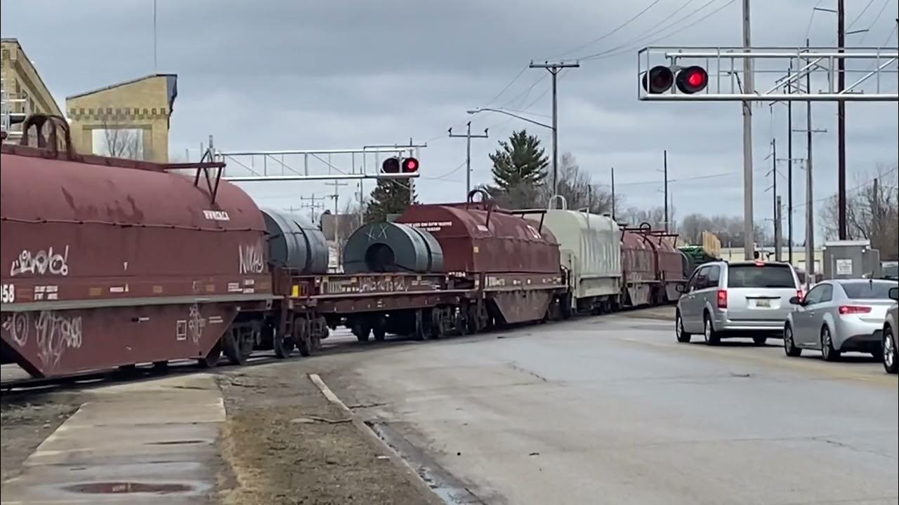 cn freight train 100 (GTW 5815 trailing on cn train a450) - YouTube