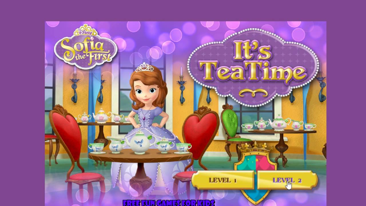 Princess Sofia Tea Time Party Game - YouTube