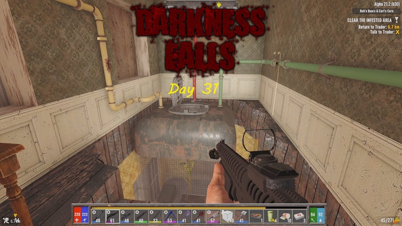 Super corn stash - 7Days to Die: Darkness Falls Day 31 - YouTube