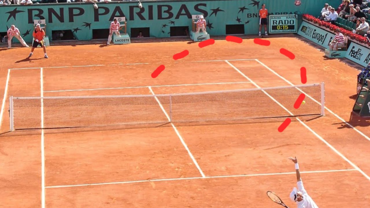 The 33 most amazing shots ever played in tennis😱 - YouTube