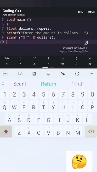 Program to convert dollars into rupees in C. #youtubeshorts #codinggirl ...